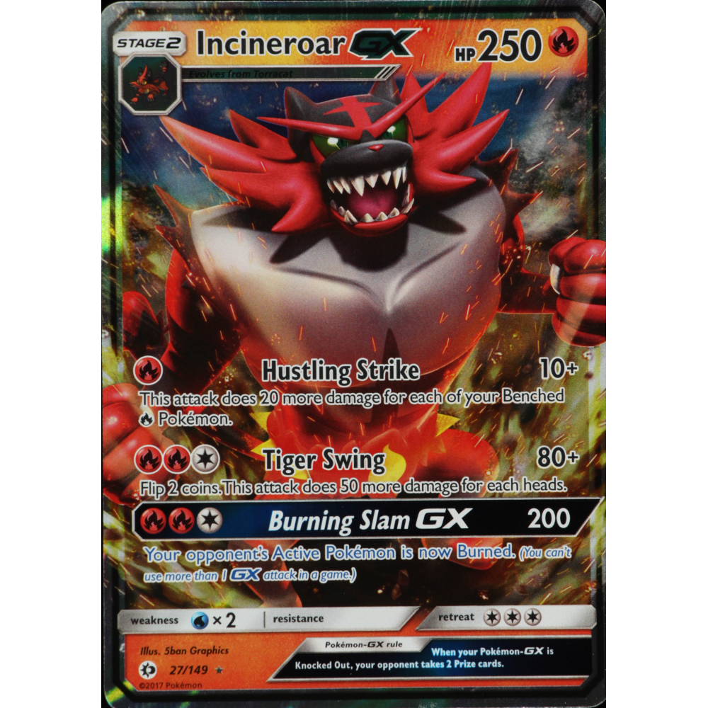 Incineroar GX 2017 Pokemon Sun and Moon #27 UR | Pristine Auction