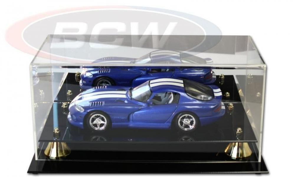 Deluxe Acrylic Full-Size 1:18 Die-Cast Car Display Case Black Base ...
