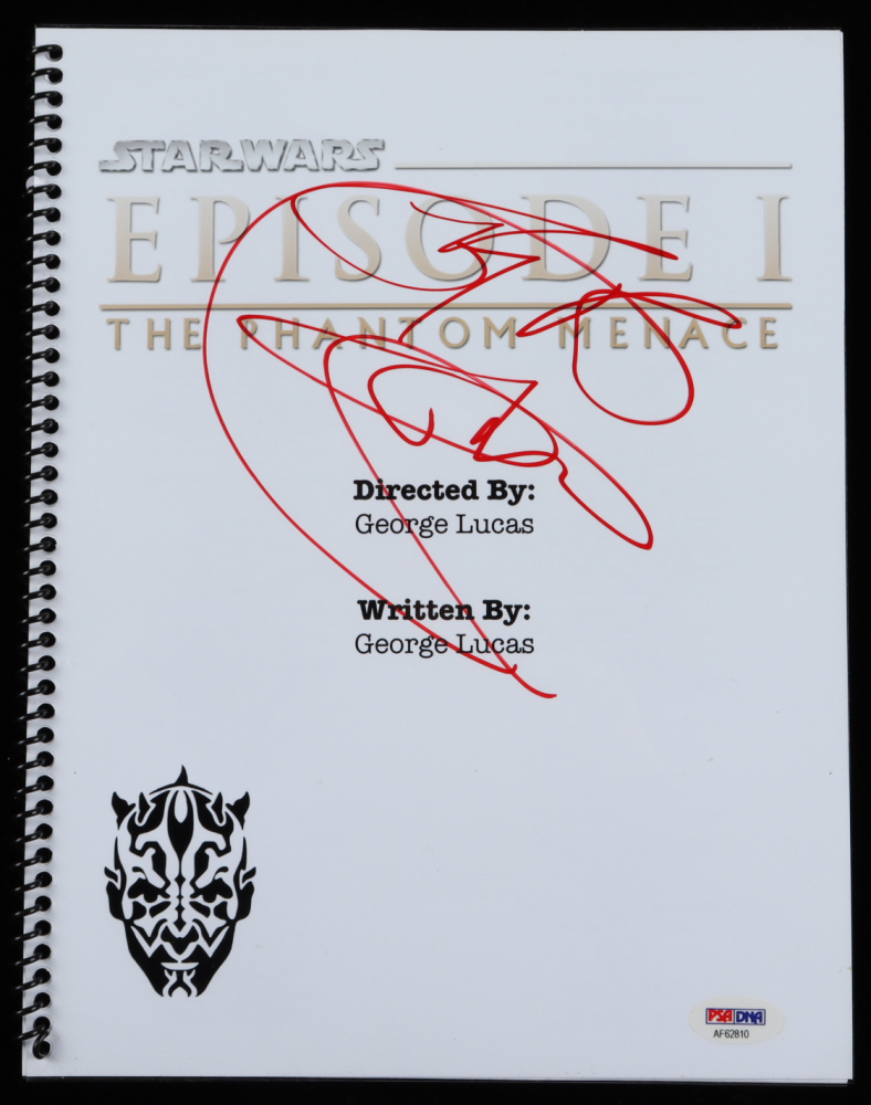 Ray Park Signed "Star Wars: Episode I – The Phantom Menace" Script ...