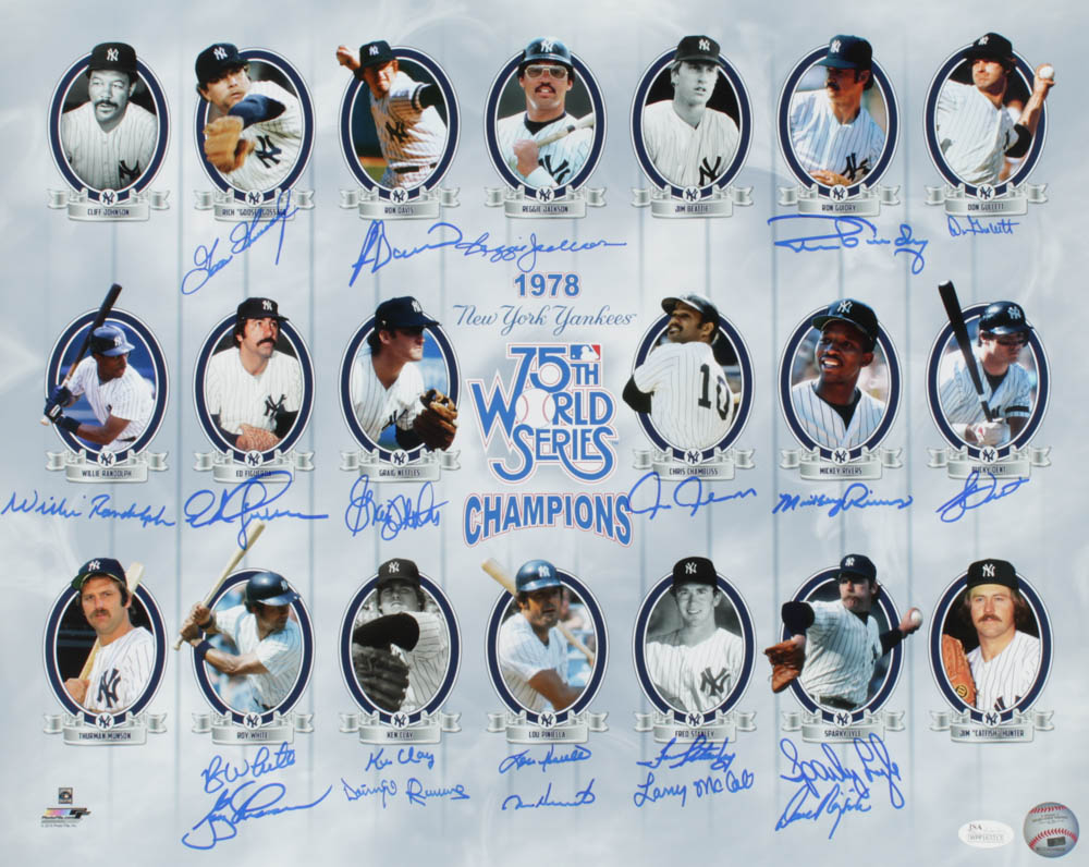 1978 Yankees "75th World Series Champions" 16x20 Photo Team-Signed by ...