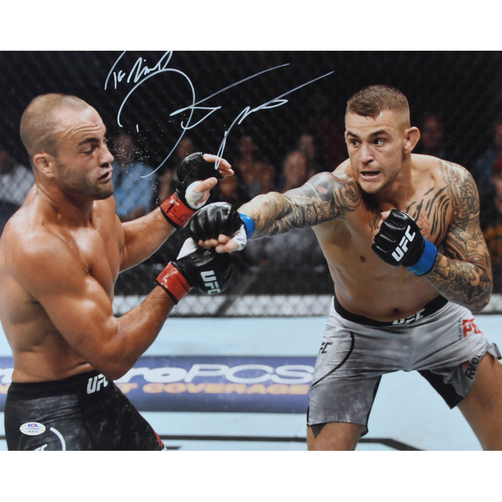 Dustin Poirier Signed UFC 16x20 Photo Inscribed "The Diamond" (PSA ...
