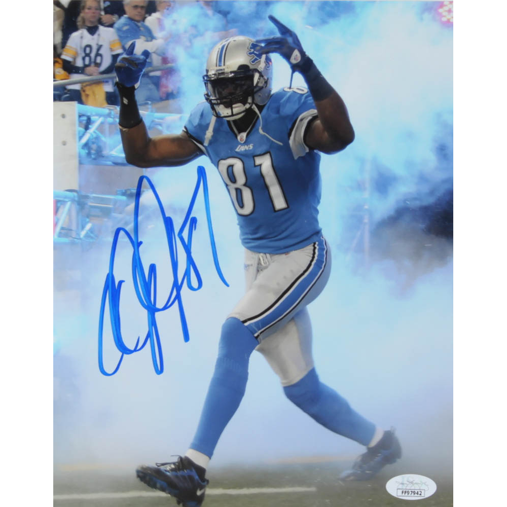 Calvin Johnson Signed Lions 8x10 Photo (JSA COA) | Pristine Auction