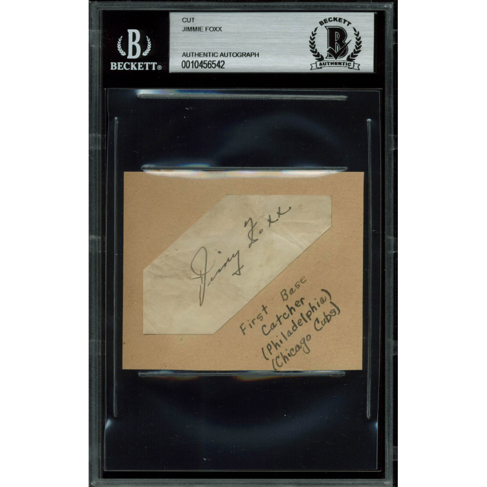 Jimmie Foxx Signed 1.35x3.35 Cut (BGS Encapsulated) | Pristine Auction