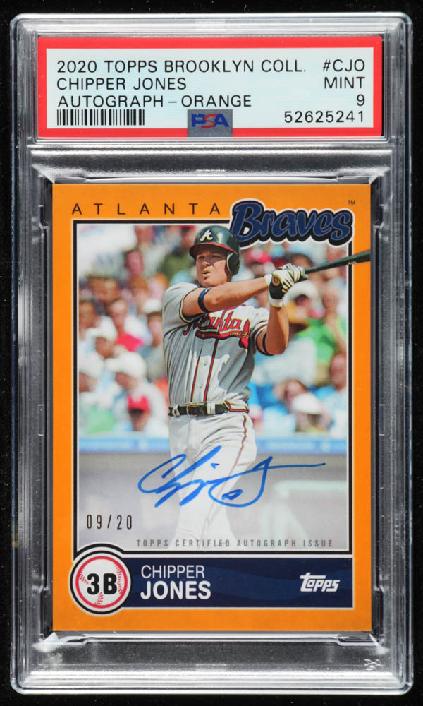 Chipper Jones 2020 Topps Brooklyn Collection Autograph Orange (PSA 9 ...