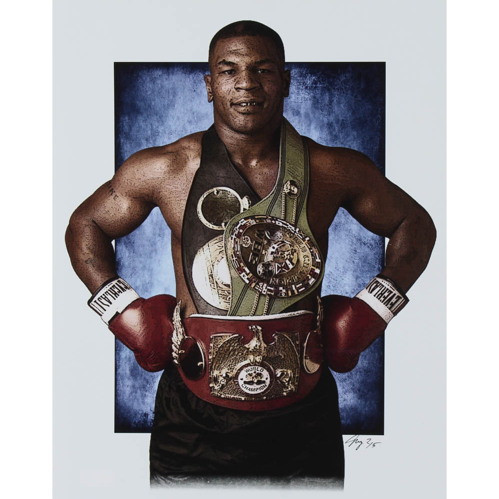 Mike Tyson - Jeff Lang 11x14 Signed Limited Edition Art Print #/5 (PA ...