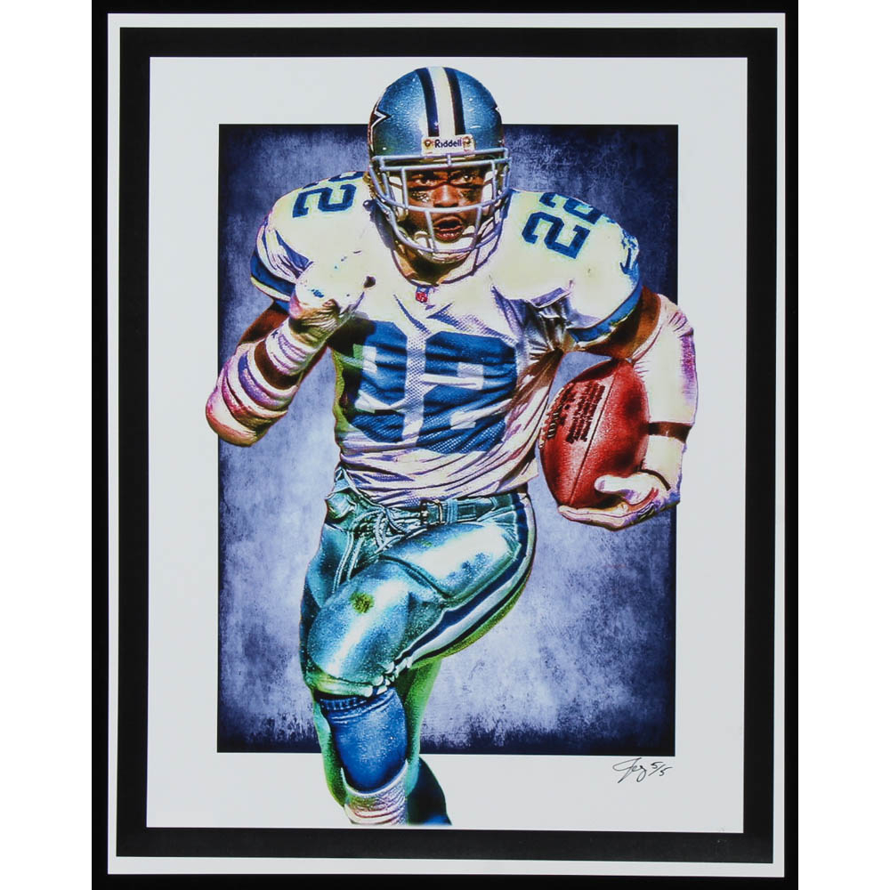 Emmitt Smith - Cowboys - Jeff Lang 11x14 Signed Limited Edition Art ...