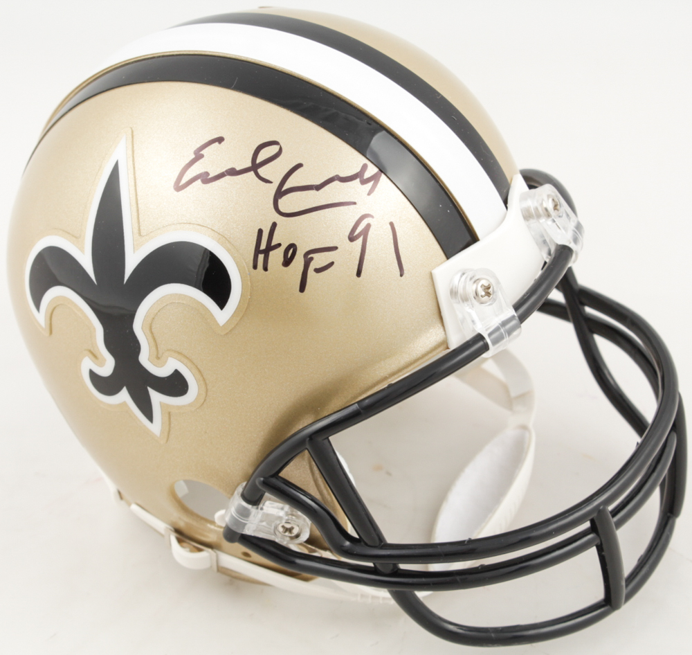 Earl Campbell Signed Saints Mini Helmet Inscribed "HOF 91" (JSA COA ...