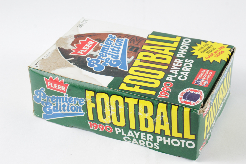 1990 Fleer Football Wax Box of (36) Packs | Pristine Auction