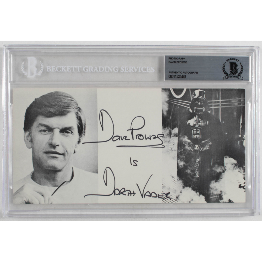 David Prowse Signed "Star Wars" 4x8 Photo Inscribed "Is Darth Vader ...