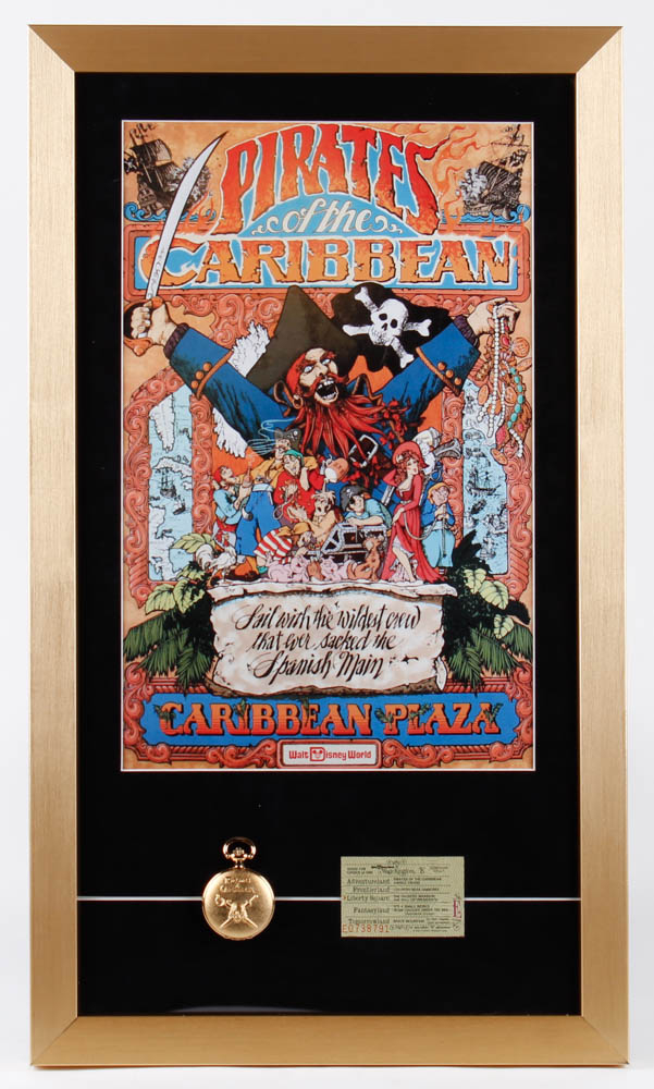 Disney World "Pirates of the Caribbean" 15x26 Custom Framed Print with ...