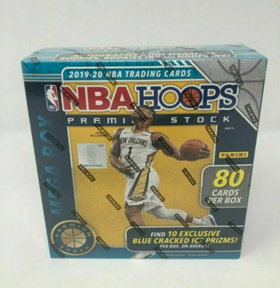 2019-20 NBA Hoops Premium Stock Basketball Mega Box with (10) Packs ...