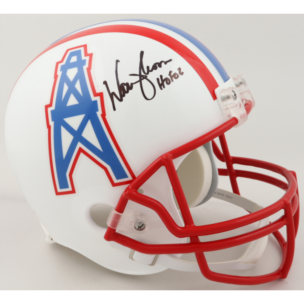 Warren Moon Signed Oilers Full-Size Helmet Inscribed "HOF 06" (Schwartz ...