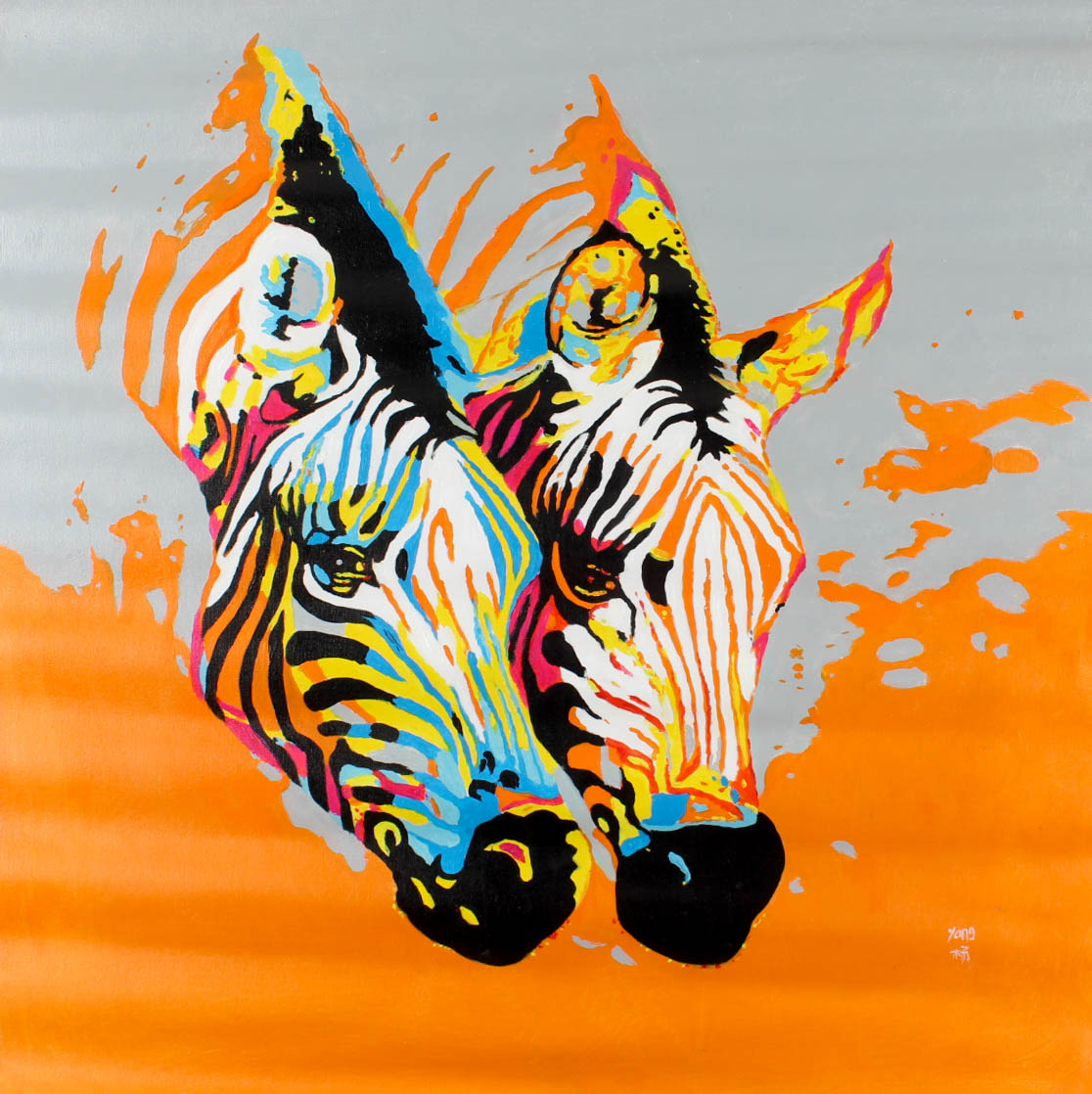 Rodney Weng - "Double Delight" 29x30 Original Oil Panting on Linen (PA ...