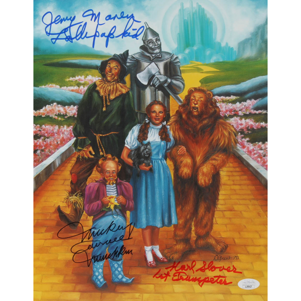 Mickey Carroll, Jerry Maren, & Karl Slover Signed "The Wizard Of Oz ...