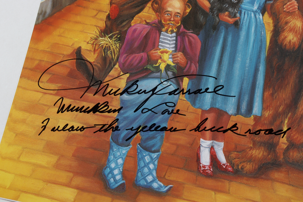 "The Wizard Of Oz" 11x14.25 Photo Cast-Signed by (3) with Mickey ...