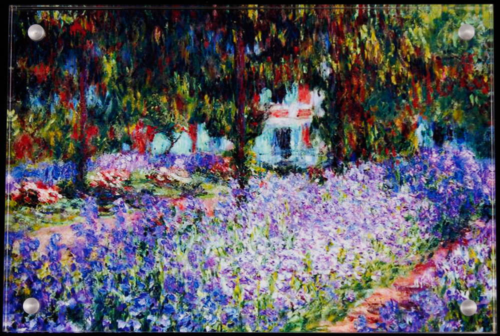 Claude Monet Authentic Hand-Written Word Cut in Acrylic Display Case ...