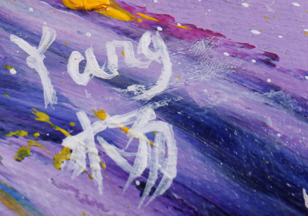 Rodney Weng Signed “Downhill Adventure” 26x35 Original Oil Panting on ...