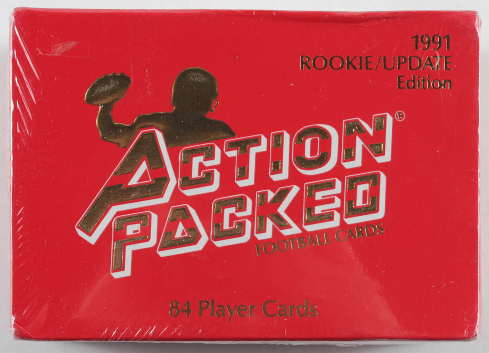 1991 Action Packed Rookie Update Complete Set Of 84 Football Cards