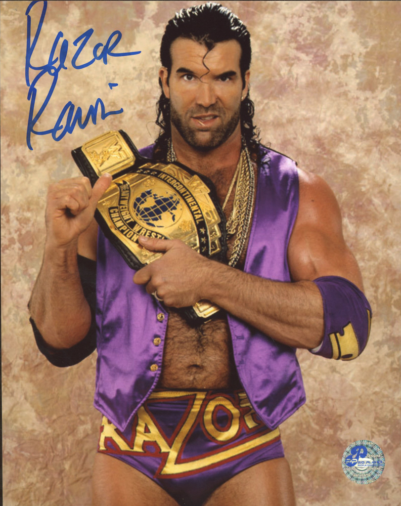 Razor Ramon Signed WWE 8x19 Photo (Pro Player Hologram) | Pristine Auction