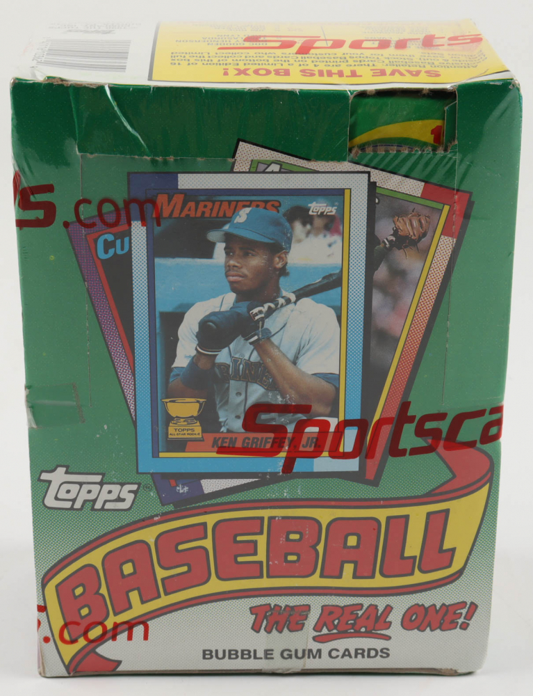 1990 Topps "The Real One" Bubble Gum Baseball Cards Box with (36) Packs ...