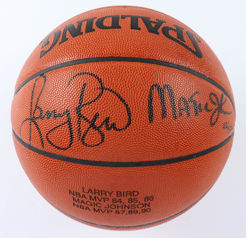Larry Bird & Magic Johnson Signed LE NBA Official Game Ball Basketball ...