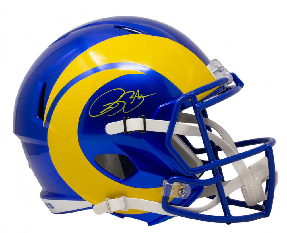 Isaac Bruce Signed Rams Full-Size Speed Helmet (Beckett COA) | Pristine ...