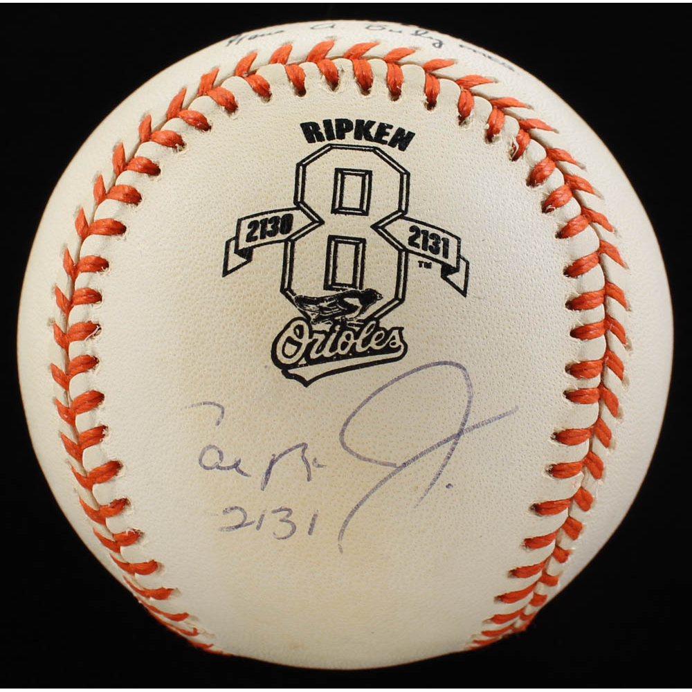 Cal Ripken Jr. Signed OAL Ripken Commemorative Logo Baseball Inscribed ...