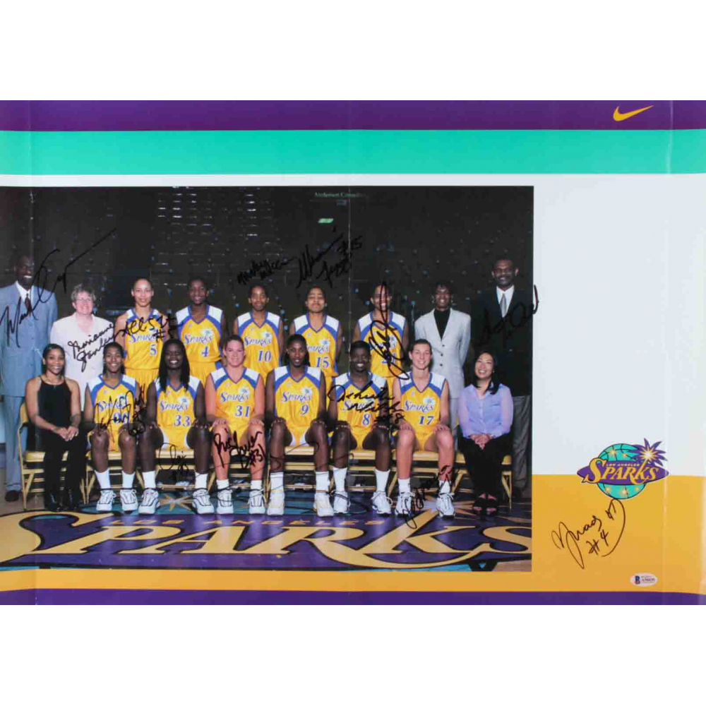 2000 Sparks 19x26.5 Poster Signed By (14) With Lisa Leslie, DeLisha ...