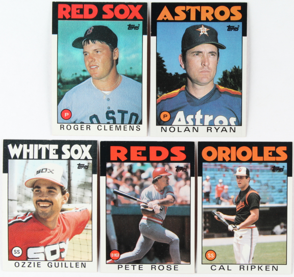 Complete Set of (792) 1986 Topps Baseball Cards with #1 Pete Rose, #100 ...