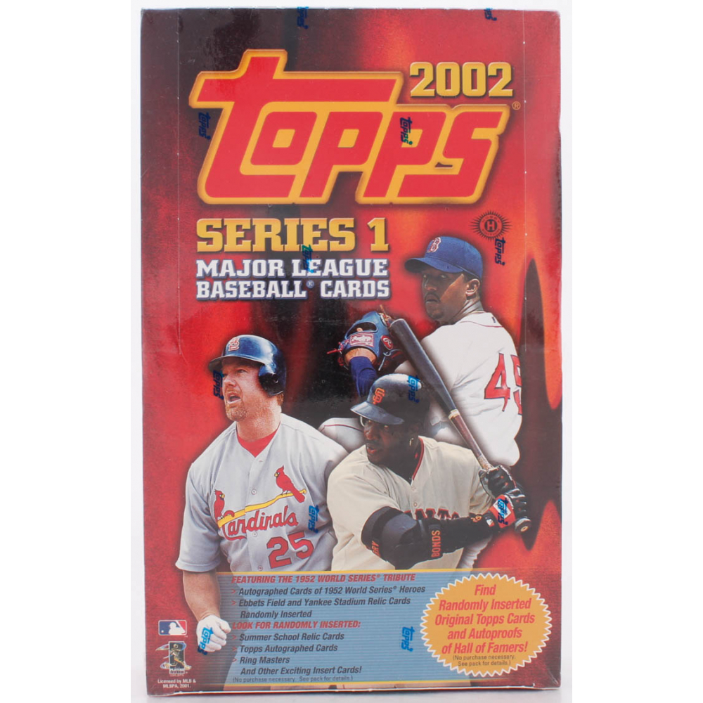 2002 Topps Series 1 Baseball Hobby Box with (12) Packs | Pristine Auction