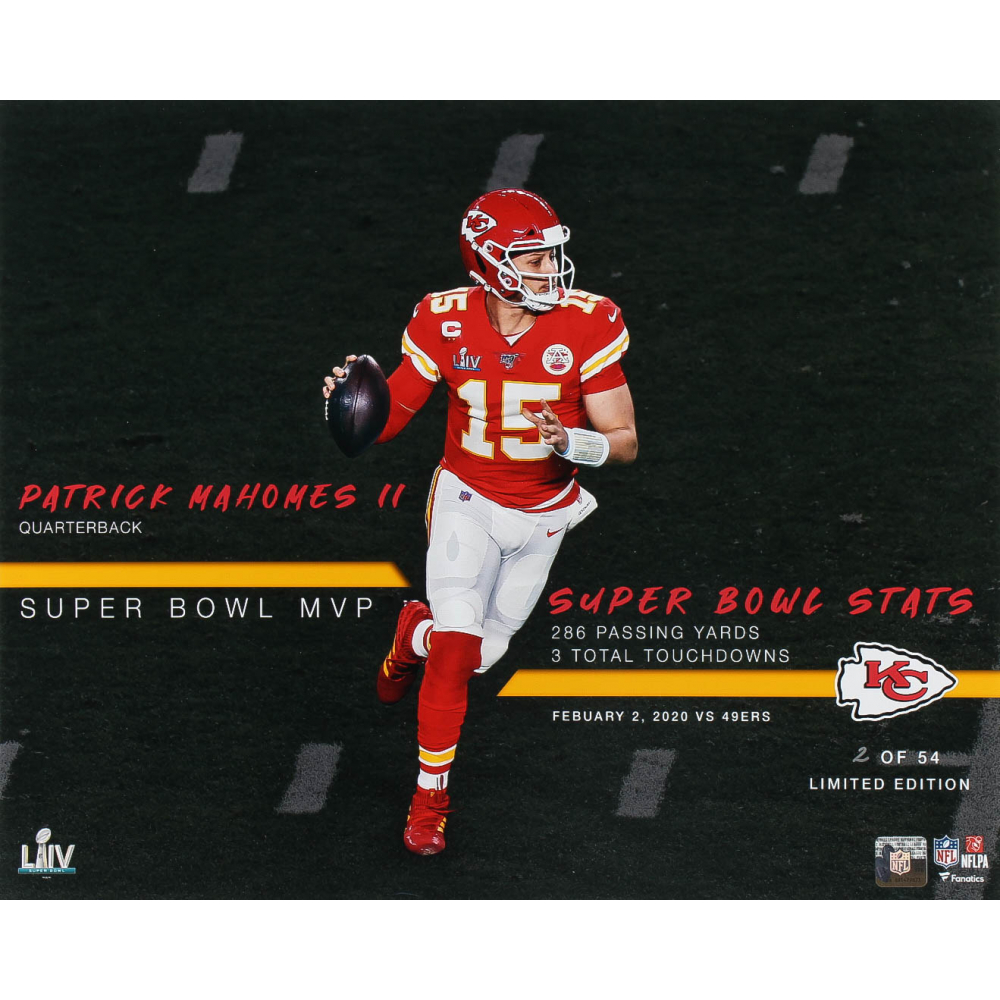 Patrick Mahomes Chiefs Super Bowl LIV Champions Limited Edition 16x20 ...