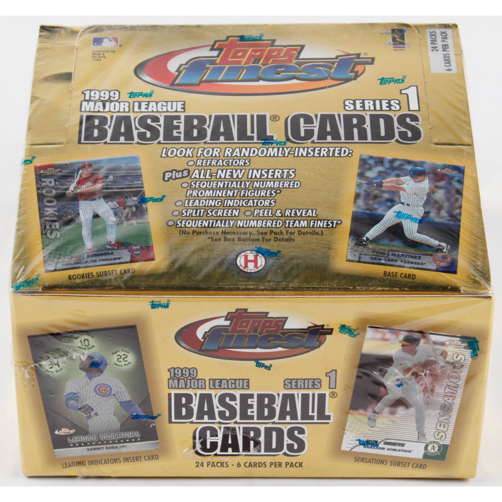 1999 Topps Finest Series 1 Baseball Hobby Box with (24) Packs ...