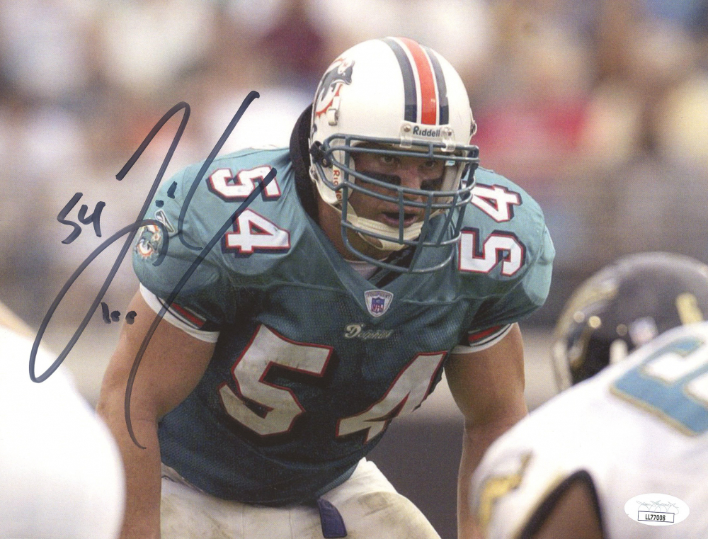 Zach Thomas Signed Dolphins 8.5x11 Photo (JSA COA) | Pristine Auction