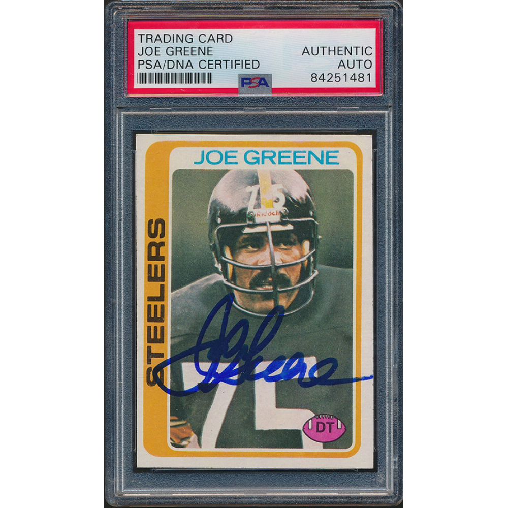 Joe Greene Signed 1978 Topps #295 (PSA Encapsulated) | Pristine Auction