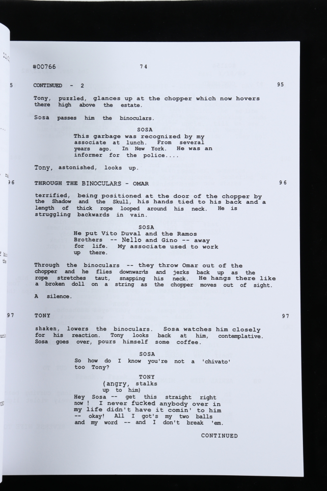 Steven Bauer Signed “Scarface” Movie Script (Beckett Hologram ...