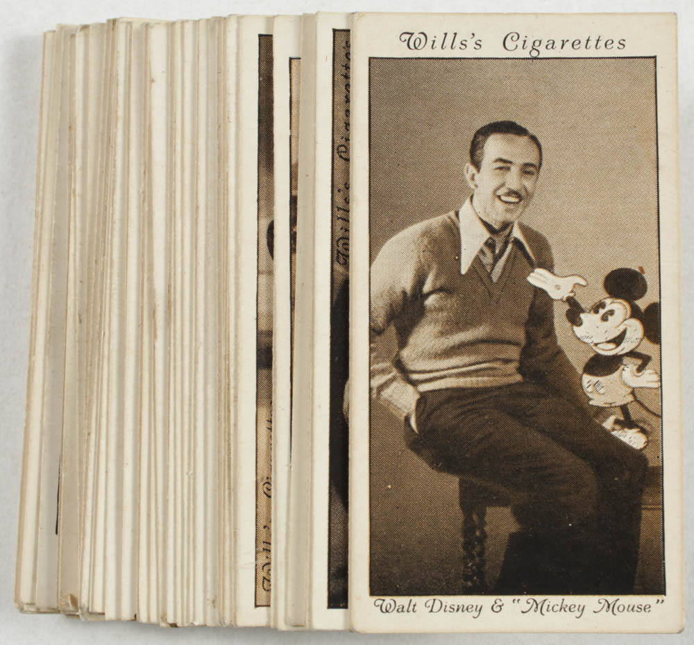 1931 Will's "Cinema Stars" Complete Set of (50) Cards with Walt Disney ...