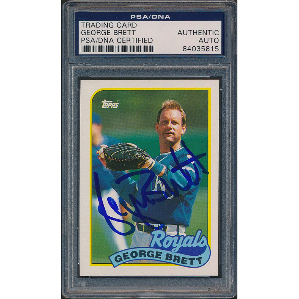 George Brett Signed 1989 Topps #200 (PSA Encapsulated) | Pristine Auction