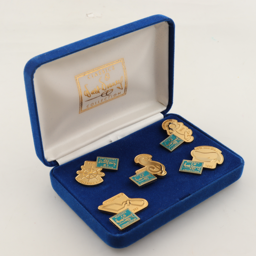 Set of (5) Vintage Walt Disney Classics Collection 5th Anniversary Pins ...