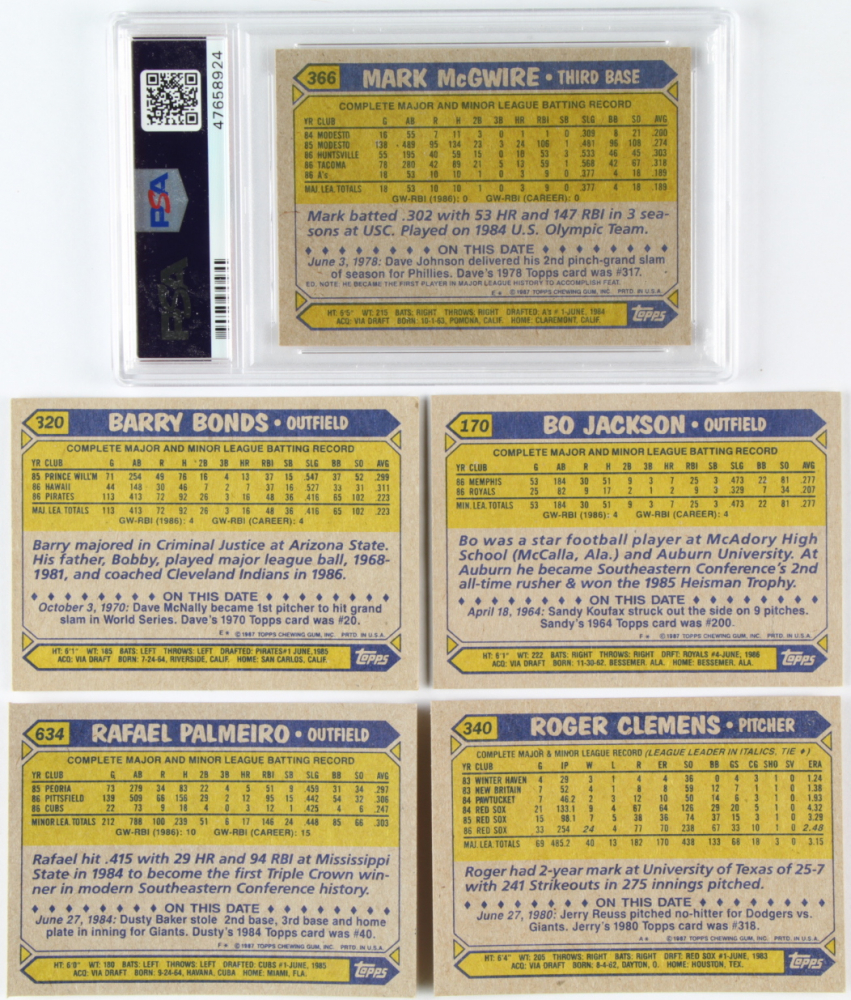 1987 Topps Complete Set With (792) Baseball Cards With #366 Mark