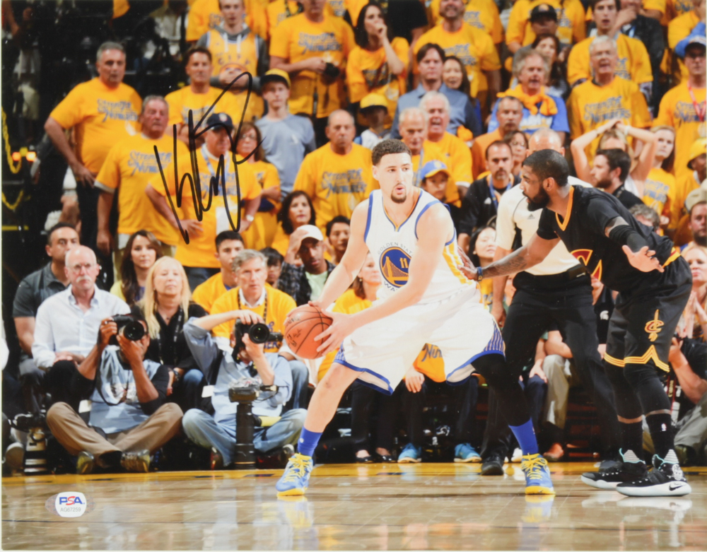 Klay Thompson Signed Warriors 11x14 Photo (PSA Hologram) | Pristine Auction