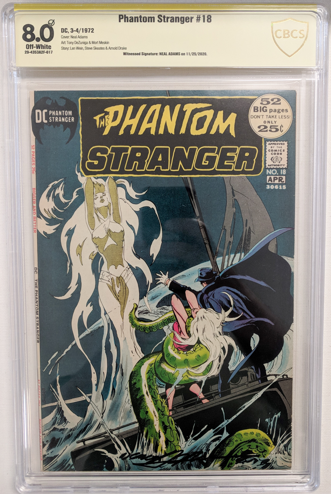 Neal Adams Signed 1972 "The Phantom Stranger" Issue #18 DC Comic Book ...