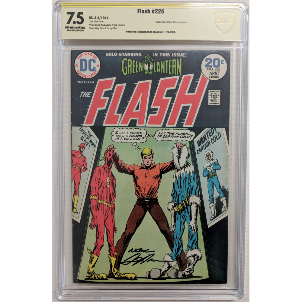 Neal Adams Signed 1974 "Flash" Issue #226 DC Comic Book (CBCS ...