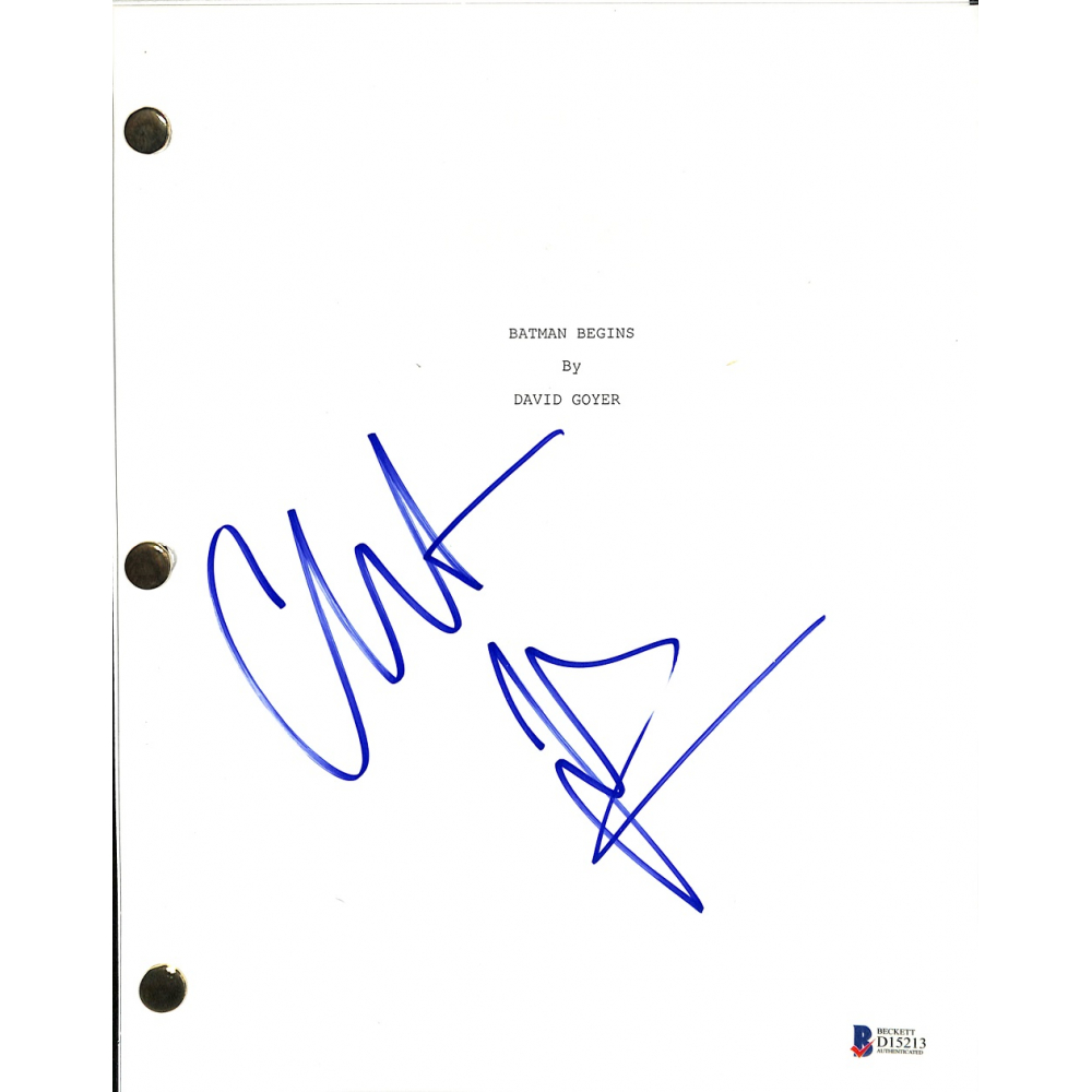 Christian Bale Signed "Batman Begins" Movie Script (Beckett COA ...