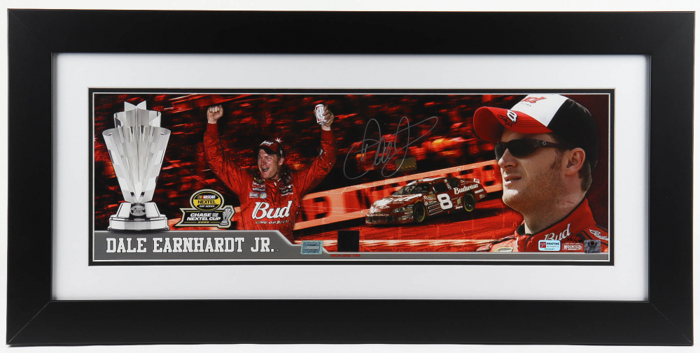 Dale Earnhardt Jr. Signed NASCAR #8 15x31 Custom Framed LE Photo with ...