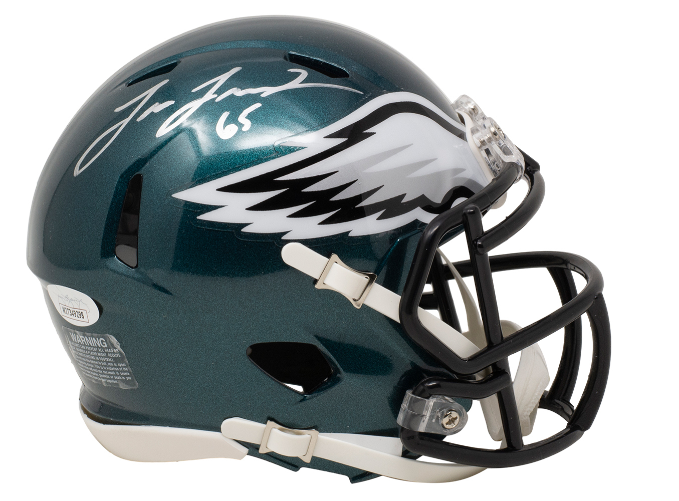 Lane Johnson Signed Eagles Speed Mini Helmet with Display Case (JSA COA ...