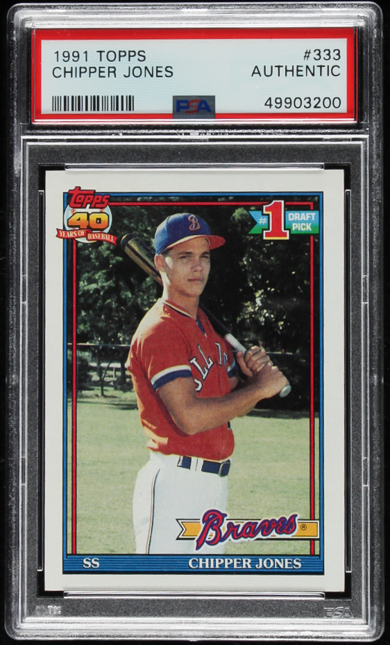 Chipper Jones Signed 1991 Topps #333 RC (PSA Encapsulated) | Pristine ...