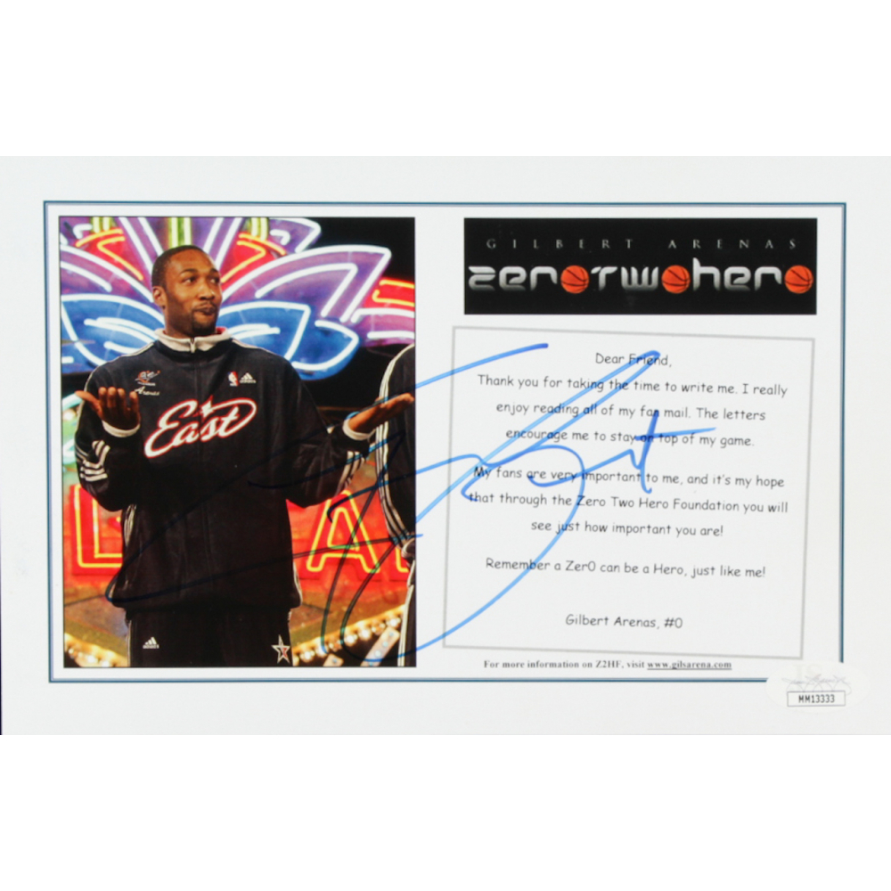 Gilbert Arenas Signed 5.5x8.5 Photo (JSA COA) | Pristine Auction