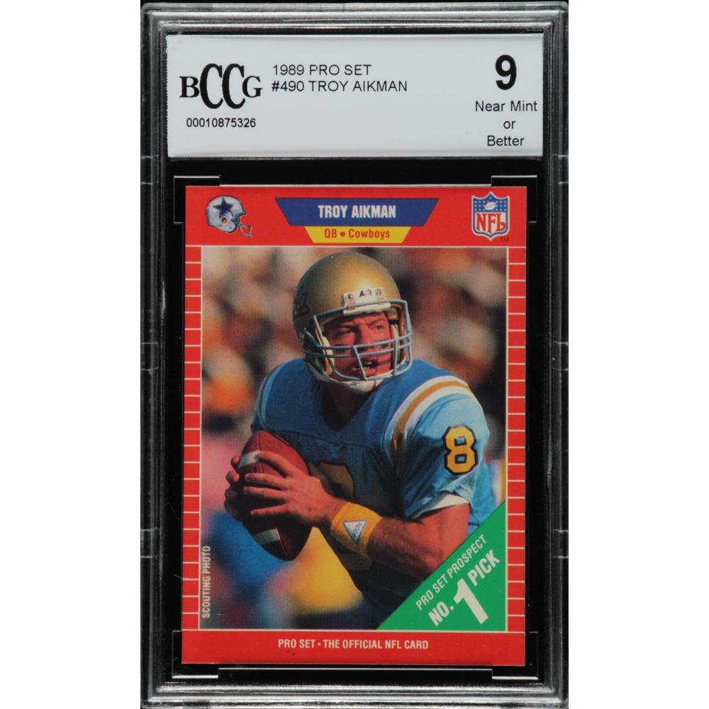 Troy Aikman 1989 Pro Set #490 RC (BCCG 9) | Pristine Auction