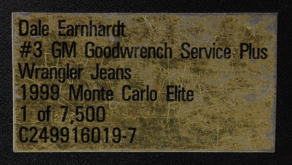 Dale Earnhardt Sr. 1999 Monte Carlo NASCAR #3 GM Goodwrench Service ...