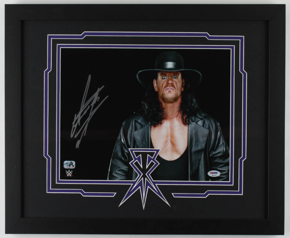 The Undertaker Signed WWE 18x22 Custom Framed Photo Display (PSA COA ...